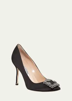 Manolo Blahnik Hangisi 105mm Pumps - Black