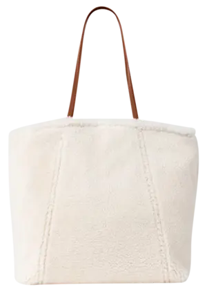 Akris Ai Medium Shearling Reversible Tote Bag