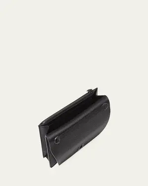 Akris Anouk Cervo Leather Clutch Bag - Black