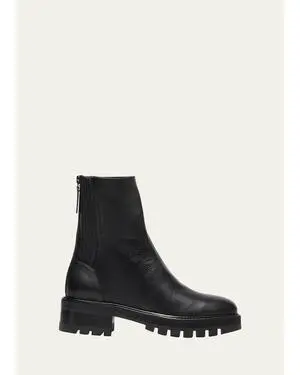 AQUAZZURA St Honore Leather Zip Booties