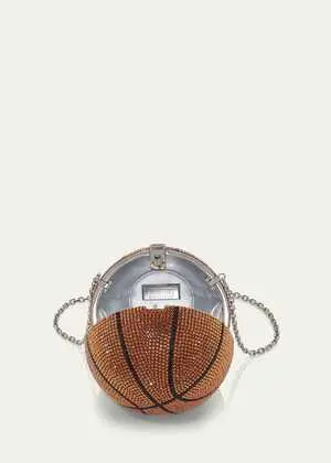 Judith Leiber Basketball Crystal Sphere Clutch Bag