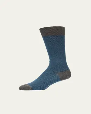 Pantherella Pantherella Tewkesbury Birdseye Midcalf Socks Mid Grey Mix
