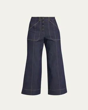 Cinq À Sept Benji Wide-leg Denim Pants