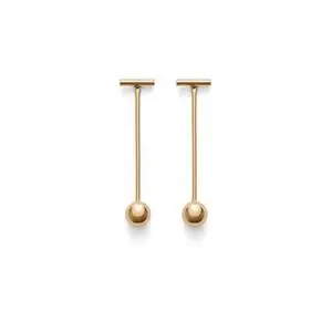Cuyana Bar Jacket Earrings - Yellow
