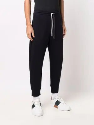 Emporio Armani Tapered-leg Solid Trackpants - Blue
