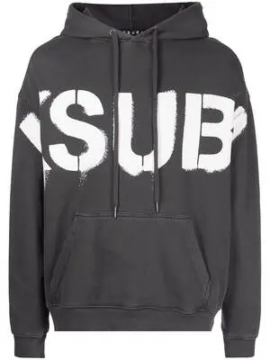 Ksubi Graffiti Stencil Logo Hoodie - Grey