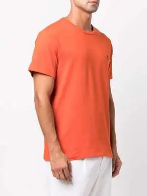 Polo Ralph Lauren Embroidered-logo Short-sleeve T-shirt - Orange