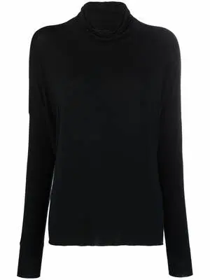 Kristensen Du Nord Cowl-neck Jersey Top - Black