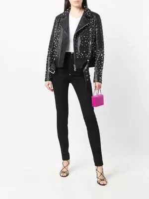 Philipp Plein Super High Waist Skinny Jeans - Black