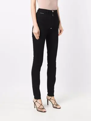 Philipp Plein Super High Waist Skinny Jeans - Black