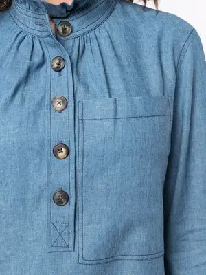 Tory Burch Ruffle-neck Blouse