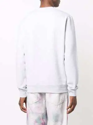 MSGM Logo-print Cotton Sweatshirt - Grey