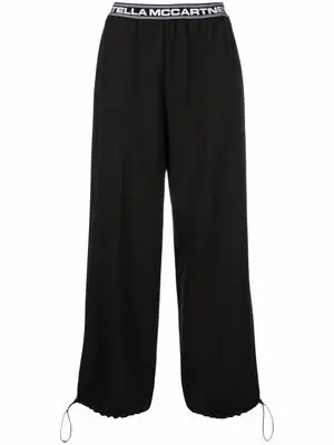 Stella McCartney Logo-waistband Balloon Trousers - Black