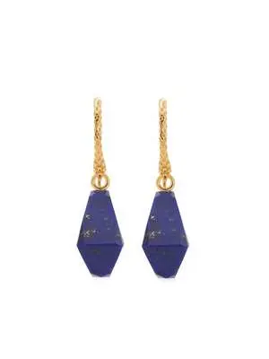 Monica Vinader Geometric Gemstone Wire Earrings