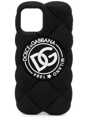 Dolce & Gabbana Quilted Iphone 12 Pro Case - Black
