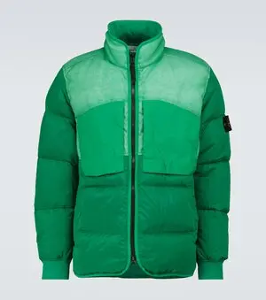 Stone Island Modified Panama 6/3 Ht Nylon Down-Tc Jacket - Green