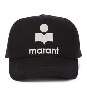 Isabel Marant Tyron Cotton Baseball Cap Black