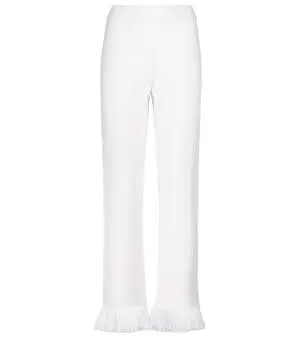 Alanui Cordillera Virgin Wool Fringed Pants - White