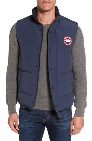 Canada Goose Garson Slim Fit Quilted Down Vest Pacific Blue