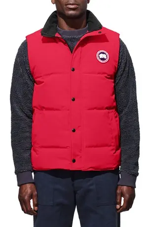 Canada Goose Garson Slim Fit Quilted Down Vest Red