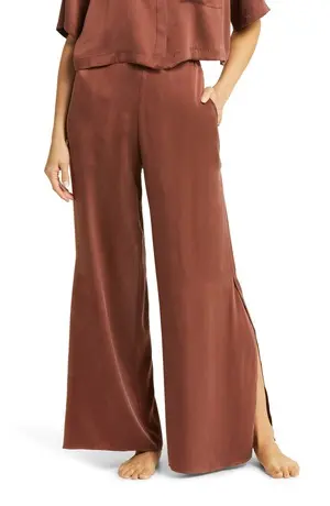 Lunya Washable High Waist Silk Pajamas Ground Cinnamon