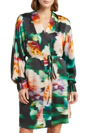 Lunya Washable Silk Robe Aurora Garden