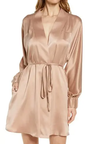 Lunya Washable Silk Robe Otium Tan