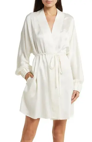 Lunya Washable Silk Robe - Tranquil White