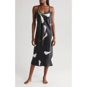 Lunya Washable Silk Slipdress Nightgown - Floating Lily Large