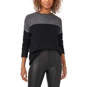 Vince Camuto Colorblock Sweater - Rich Black