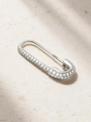 ANITA KO Safety Pin Single Earring - Silver