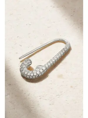ANITA KO Safety Pin Single Earring - Silver