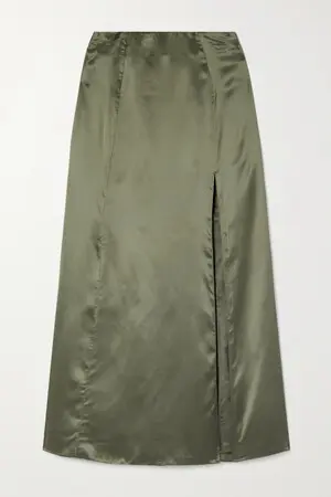Bite Studios Organic Silk-satin Maxi Skirt