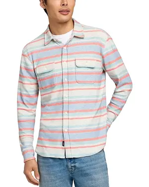 Faherty Brand Legend Textured Shirt Coral Reef