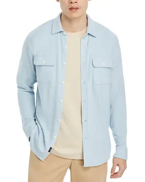 Faherty Brand Legend Textured Shirt Ice Blue Twill