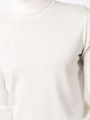 DELL'OGLIO Roll-neck Merino Jumper - White