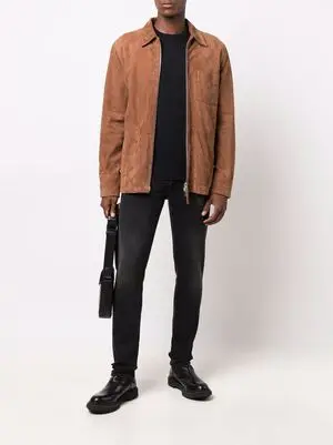 DELL'OGLIO Crew-neck Merino Jumper - Blue