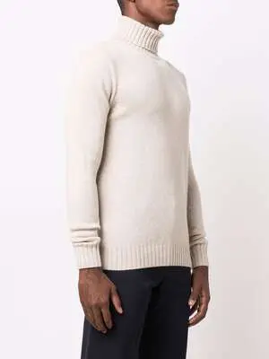 DELL'OGLIO Purl-knit Cashmere Jumper - Neutrals