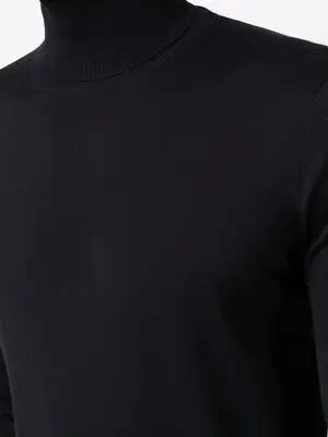 DELL'OGLIO Roll-neck Merino Jumper - Blue