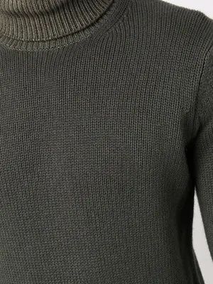 DELL'OGLIO Rib-trimmed Jumper - Green
