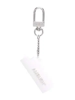 AMBUSH Logo-lettering Case Keychain - White