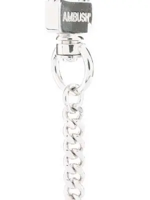 AMBUSH Logo-lettering Case Keychain - White