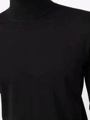 DELL'OGLIO Roll-neck Merino Jumper - Black