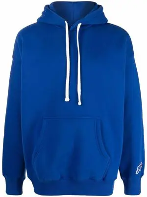 DIESEL® Logo-patch Cotton Hoodie - Blue