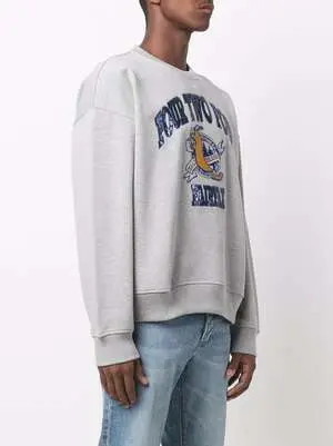 424 Embroidered Varsity-style Sweatshirt