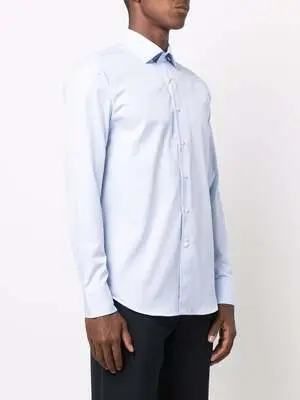 Canali Plain Button Shirt