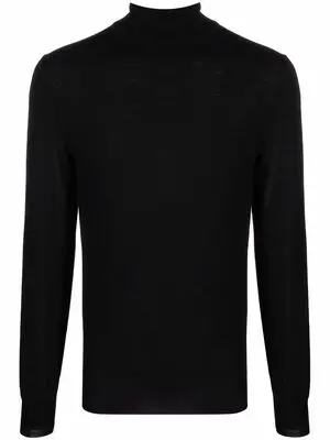 Canali Roll-neck Sweater - Black