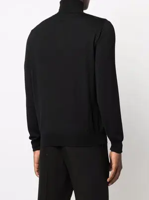 Canali Roll-neck Sweater - Black