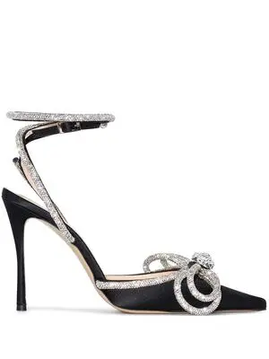 Mach & Mach Crystal Bow 110mm Pumps - Black