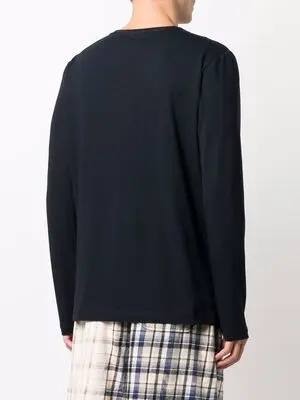 Tommy Hilfiger Logo-embroidered Long-sleeve T-shirt - Blue